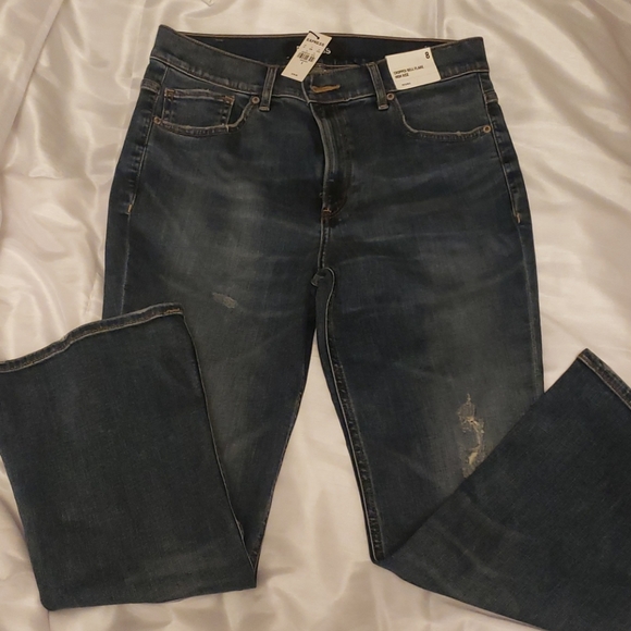 Express | Jeans | Nwt Express Cropped Bell Flare High Rise Original ...